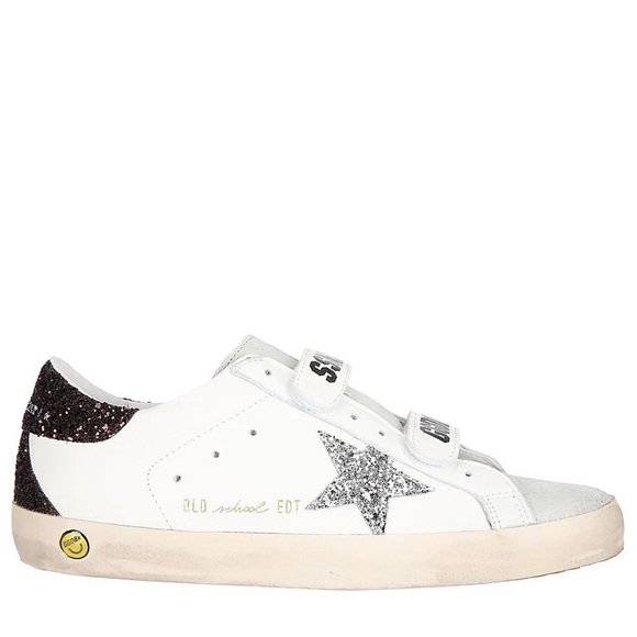 Golden Goose | Shoes | Golden Goose Old School Velcro Sparkle Sneakers ...